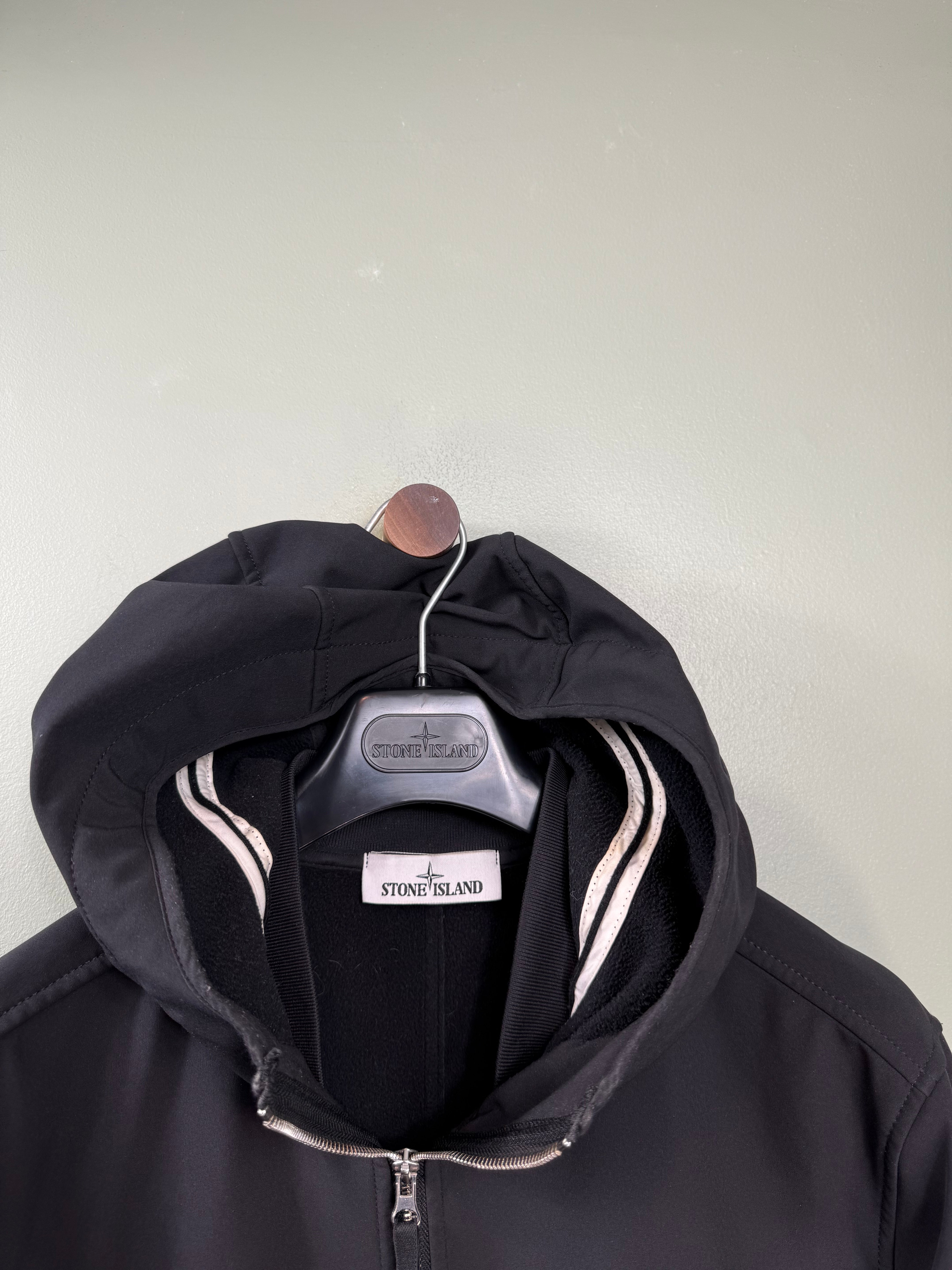 Stone Island Black Soft Shell Jacket | HeatfromTS